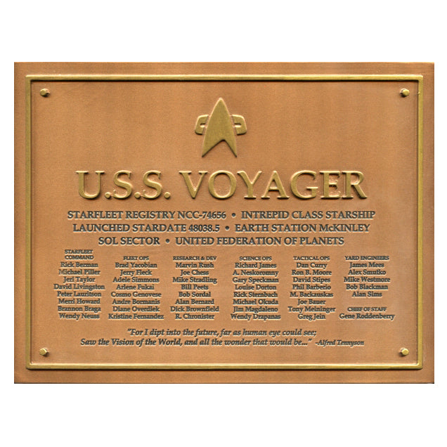 USS Voyager NCC 74656 Dedication Plaque by Eaglemoss – The Away Mission